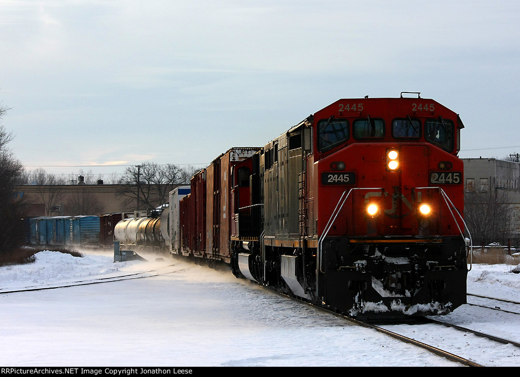 CN 2445 leads the first eastbound for over 10 hours